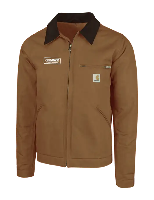 Carhartt Brown Duck Detroit Jacket w/Premier Truck Group Logo